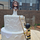 Fireman Rescues Bride Wedding Cake Topper – Firefighter Wedding Decor ...