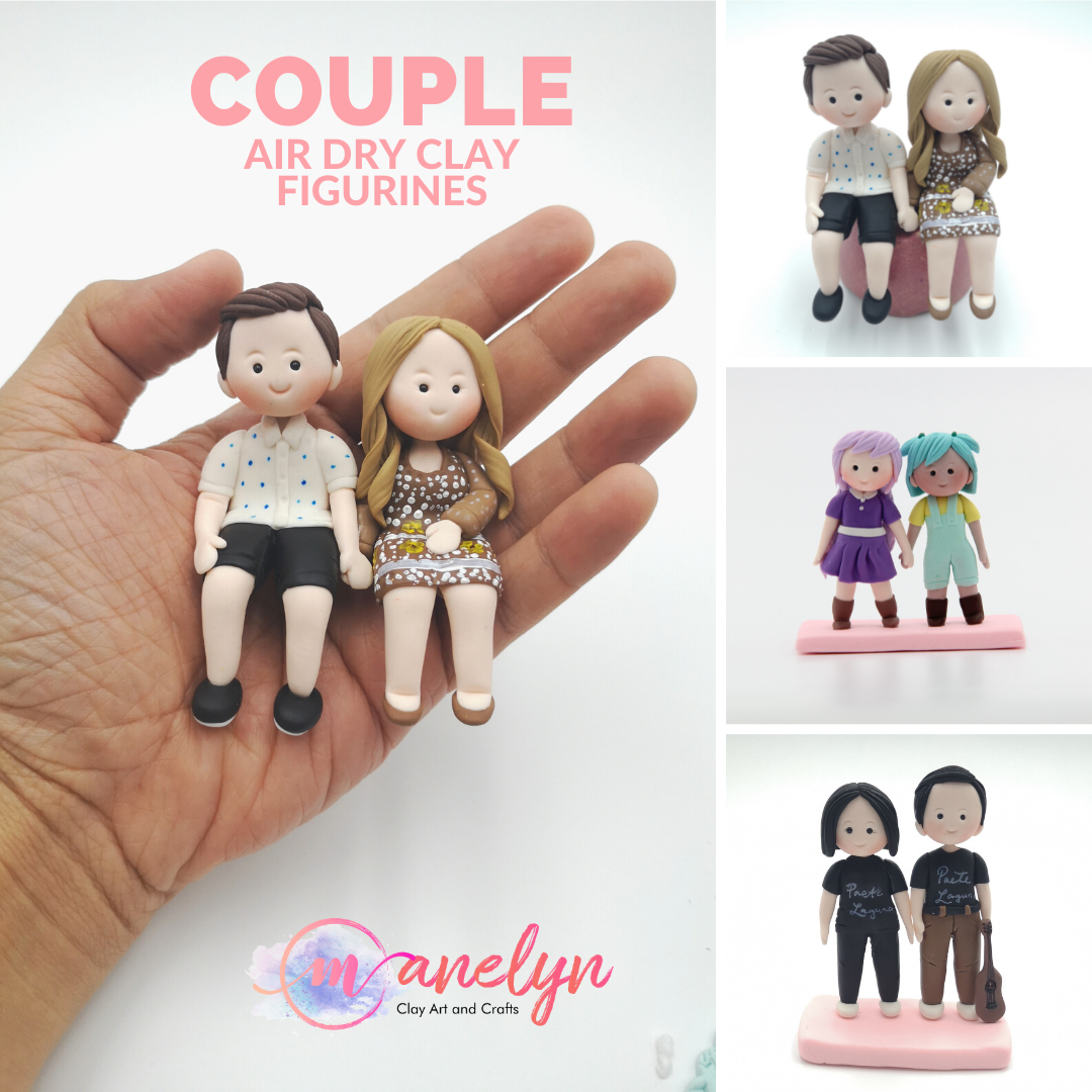 Couple Air Dry Clay Figurines – Manelyn Clay Art & Crafts